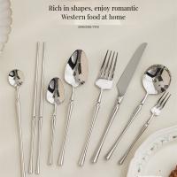 China 24-Piece Luxury Stainless Steel Cutlery Set for Hotel Wedding Decor Sustainable Features for sale