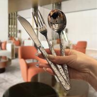 China Bestek 4-Person Stainless Steel Cutlery Set Elegant Gold Silverware for Restaurants for sale