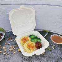 China White Square Plastic Lunch Boxes Stackable To-Go Food Containers with Microwave Safe Lids for sale