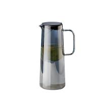 China 1.5L Glass Drinking Set Nordic-Style Iced Tea Lemonade Beverage Jug with Lids and Handle for sale