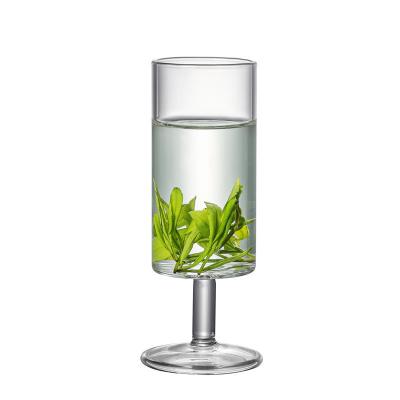 China Tea Tasting Made Easy with Frost-Round Green Tea Glass Infuser Tall Straight Cylinder for sale