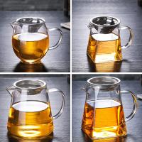 China Customized Logo Acceptable 500ML Elegant Square Borosilicate Glass Cup Set with Handles for sale