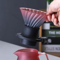 China Handmade Borosilicate Glass Pour-over Coffee Tea Set with Stainless Steel Coffee Filter for sale
