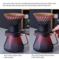 China Handmade Borosilicate Glass Pour-over Coffee Tea Set with Stainless Steel Coffee Filter for sale