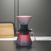 China Trendy 500ml Glass Pour over Coffee Tea Set with Stainless Steel Filter and Drip Pot for sale