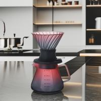 China Trendy 500ml Glass Pour over Coffee Tea Set with Stainless Steel Filter and Drip Pot for sale