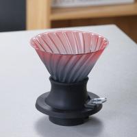 China Hand Pressing Type Borosilicate Glass Hand Drip Coffee Pot with Stainless Steel Filter for sale