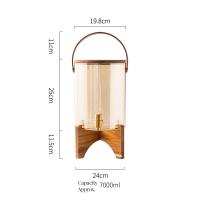 China Unisex Pressing Type Glass Dispenser Trendy 7000ml Capacity for Lemon Juice Tea and More for sale