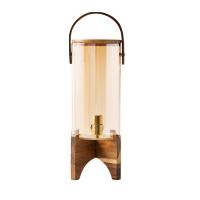 China Convenient 2800-7000ml Glass Dispenser Press Type for Unisex Wooden Bracket Faucet for sale