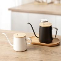China Modern Stainless Steel Gooseneck Coffee Maker with Long Mouth Hanging Ear Drip Spout for sale