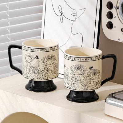 China Customized Logo Acceptable Ceramic Coffee Cup and Spoon Set for Tea Breaks for sale