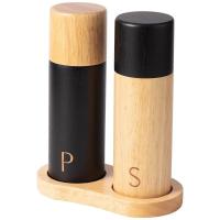 China Home Kitchen Wooden Salt and Pepper Mill Set for Gourmet Cooking 7-Inch Ceramic Core for sale