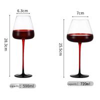 China Burgundy Red Wine Glass Goblet Elegant Europe-Style Champagne Flute Crystal Drinkware for sale
