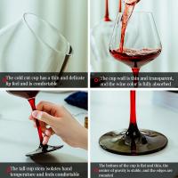 China Burgundy Red Wine Glass Goblet Elegant Europe-Style Champagne Flute Crystal Drinkware for sale