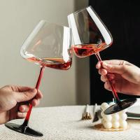 China WINE GLASS Hand Blown Europe-Style Colored Stemmed Crystal Glass Wine Glasses for Present for sale