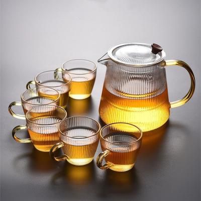 China High Borosilicate Glass Tea Pots-1000ml with Classic Design and Heat Resistant Handle for sale