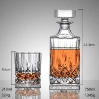 China Stylish Lead-Free Crystal Old Fashioned Decanter for Whiskey Serving in Bars and More for sale