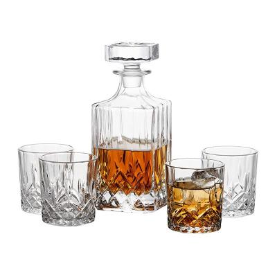 China Glass Metal Type Lead-Free Crystal Decanter Whiskey Tumblers for Any Occasion for sale