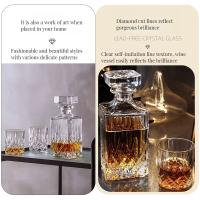 China Home Hotel Restaurant Design Style Classic Lead-Free Crystal Decanter for Rock Whiskey Drinks for sale