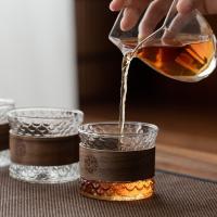 China 5oz 150ml Glass Cup for Coffee Tea Water Heat Insulation Ring and Eco-Friendly Design for sale