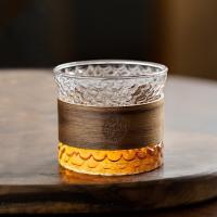 China 5oz 150ml Glass Cup for Coffee Tea Water Heat Insulation Ring and Eco-Friendly Design for sale