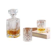China Customized Logo Bar Sets Crystal Oxford Glass Whiskey Decanter Set for Whiskey Experts for sale
