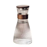 China High Borosilicate Glass Cup Set Modern Home Kettle and Tea Pot with Wooden Handle for sale