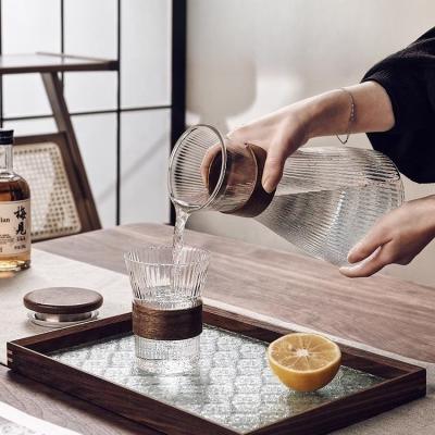 China Heat Resistant 6 Cup Pitcher made of Transparent Borosilicate Glass for Hot Cold Drinks for sale