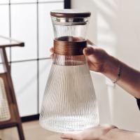 China Heat Resistant 6 Cup Pitcher made of Transparent Borosilicate Glass for Hot Cold Drinks for sale