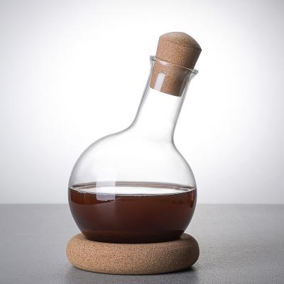 China Home Wine Divider Crystal Whisky Wine Decanter with Light Glass Separator for sale
