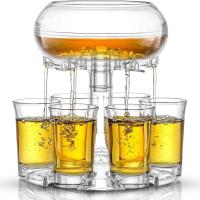 China Unique Design 6 Shot Glass Dispenser and Holder for Beer Whiskey Cocktail Enthusiasts for sale