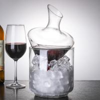 China Decanter Bottle Clear High Borosilicate Glass 1000ml with Elegant and Modern Design for sale