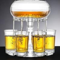 China Exquisite 6 Shot Glass Dispenser and Holder for Party Barware Beer Whiskey Cocktails for sale
