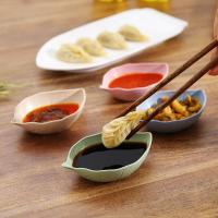 China Leaf Wheat Straw Design Luxury Japanese Cutlery Soy Sauce Plate for Party Fitting for sale