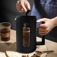 China CLASSIC Design 600ml Ceramic French Press Perfect for Enjoying Coffee Tea Set at Home for sale