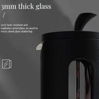 China 600ml Sustainable Stylish Classic Ceramic French Press for Daily Coffee Tea Sets for sale