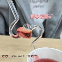 China Stocked 2024 Borosilicate 3.3 Straight Glass Straw for Wine Bar Accessories for sale