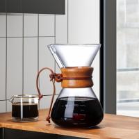 China 400ml Capacity Hand Brewed Coffee Borosilicate Glass Coffee Maker with Stocked Filter for sale