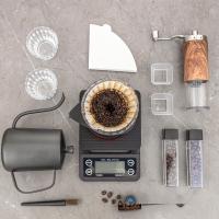 China Outdoor Travel Drip Coffee Set Classic Style with Glass Kettle and Manual Grinder for sale