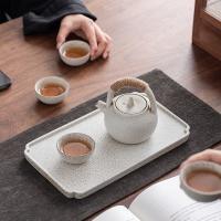China Modern Fashionable Ceramic Tea Cups with Wood Saucer and Wooden Handle Coffee Cup Set for sale