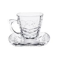 China Simple Design Ceramic Porcelain Coffee Cup and Saucer Set for Home Decoration for sale