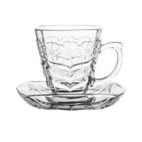 China Simple Design Ceramic Porcelain Coffee Cup and Saucer Set for Home Decoration for sale