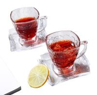 China Simple Design Ceramic Porcelain Coffee Cup and Saucer Set for Home Decoration for sale