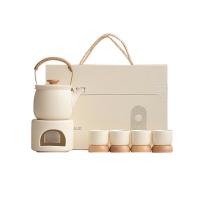 China European-Style Loop-Handled Ceramic Tea Warmer for Home Hotel Restaurant and Office for sale
