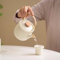 China European-Style Loop-Handled Ceramic Tea Warmer for Home Hotel Restaurant and Office for sale