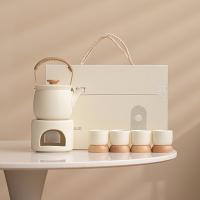 China European-Style Loop-Handled Ceramic Tea Warmer for Home Hotel Restaurant and Office for sale