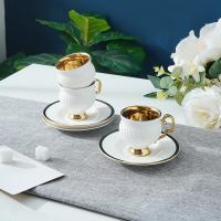 China Release Arabian Design Ceramic Coffee Cups for Coffee Shops Customized Logo for sale