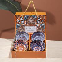 China Bohemian Style Ceramic Bowls Sustainable and Handcrafted for Fruit Dessert Sauce for sale
