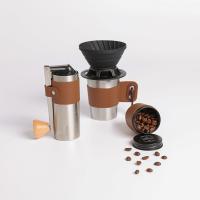 China Outdoor Travel Bag Gifts Box Packaging Grinder Pot Kettle Pour Over Coffee Maker Set for sale
