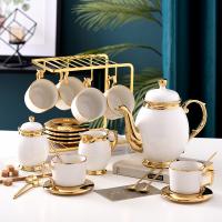 China Ceramic Afternoon Tea Set with Cup Holder European Household Coffee Cup and Plate Set for sale